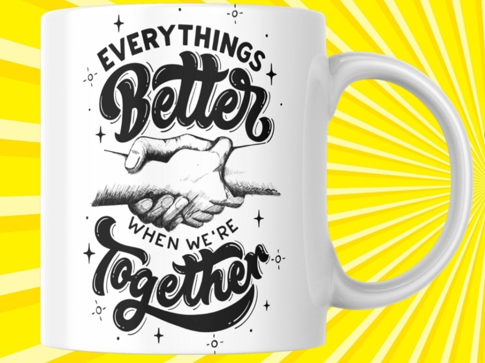 Custom typography and logo mug design | Upwork