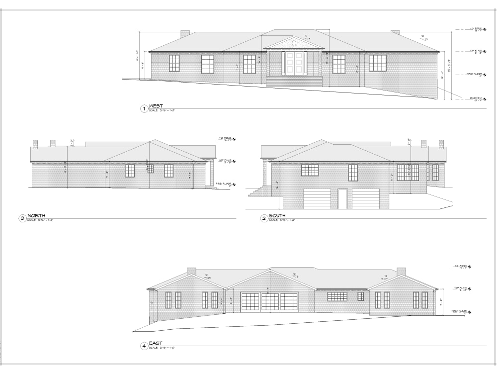 Residential Exterior Elevation Drawings | Upwork