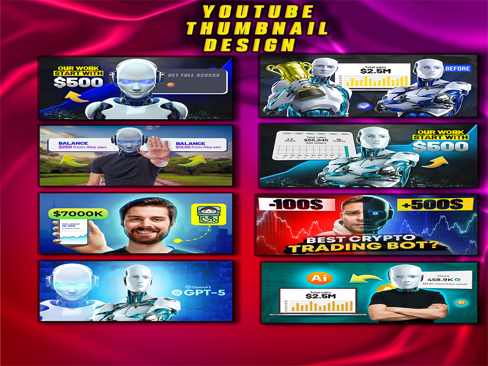 Eye-catchy youtube thumbnail | Youtube Thumbnail Designer | | Upwork