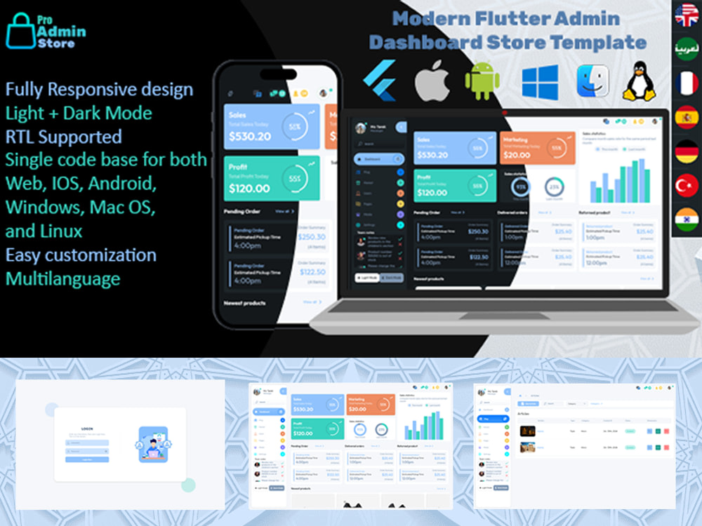 Pro Admin Store Dashboard Store Template | Upwork