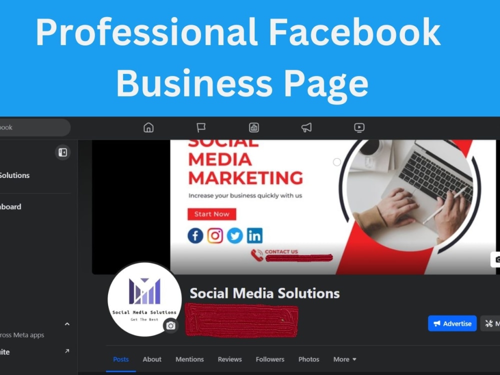 A professional Facebook Page for your Business. | Upwork