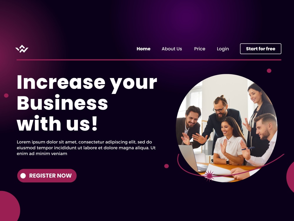 A Landing Page Design Using Html Css Bootstrap Upwork