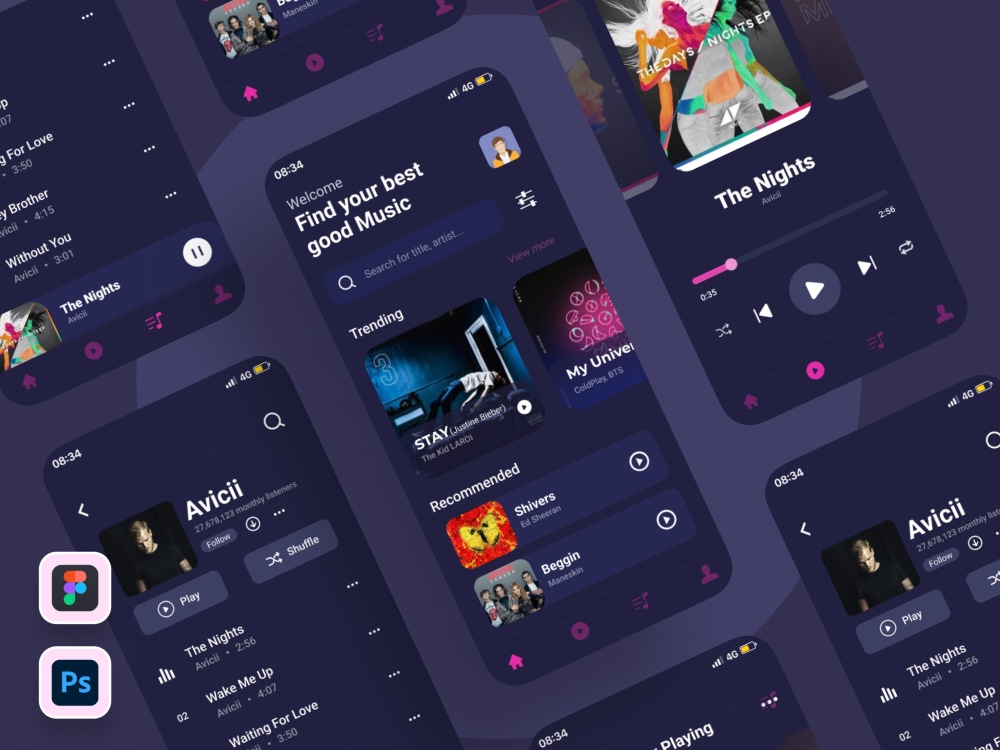 A Highly Professional and Modern UI Design for your Mobile App Project ...