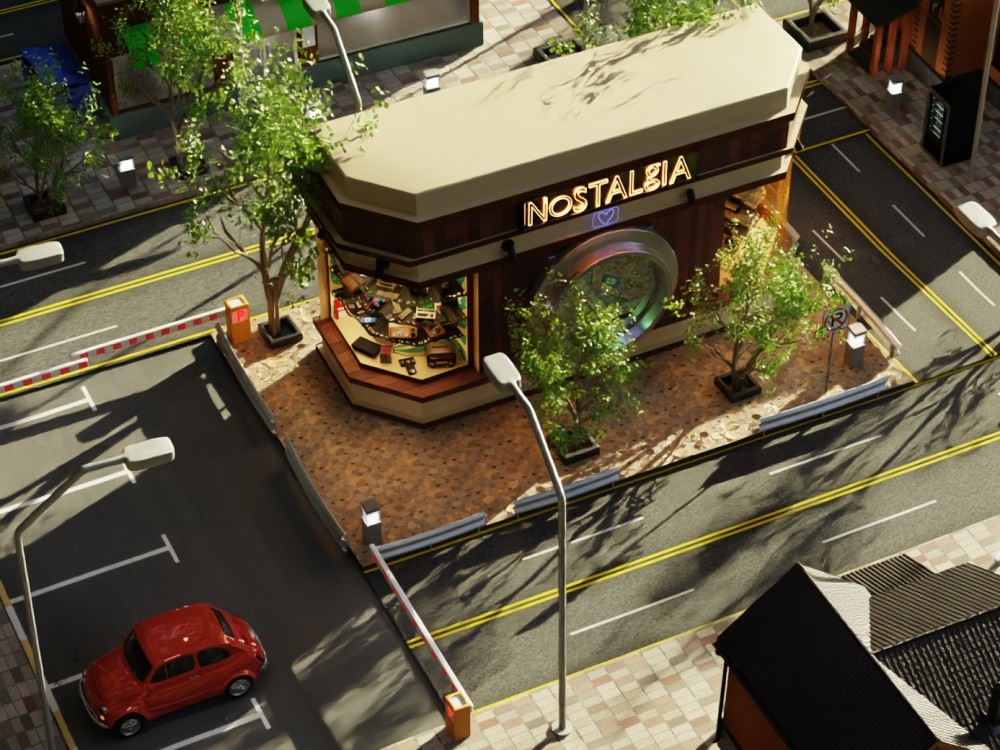 3d render street store design with 3d render animation- Unlimited ...
