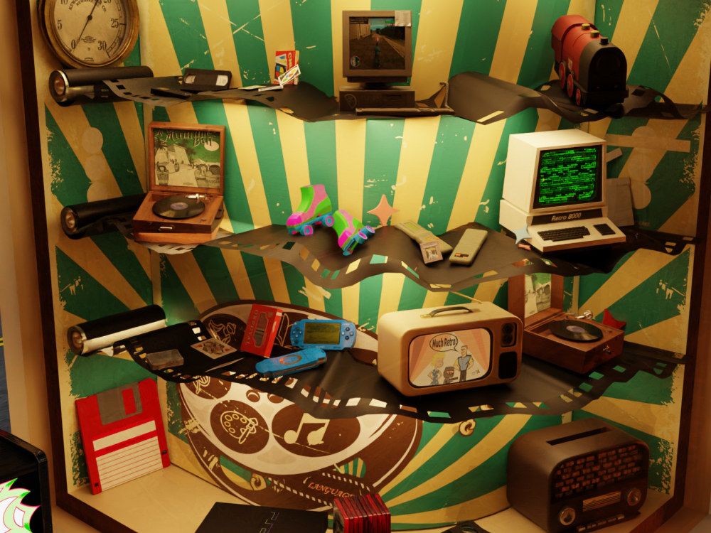 3d render street store design with 3d render animation- Unlimited ...
