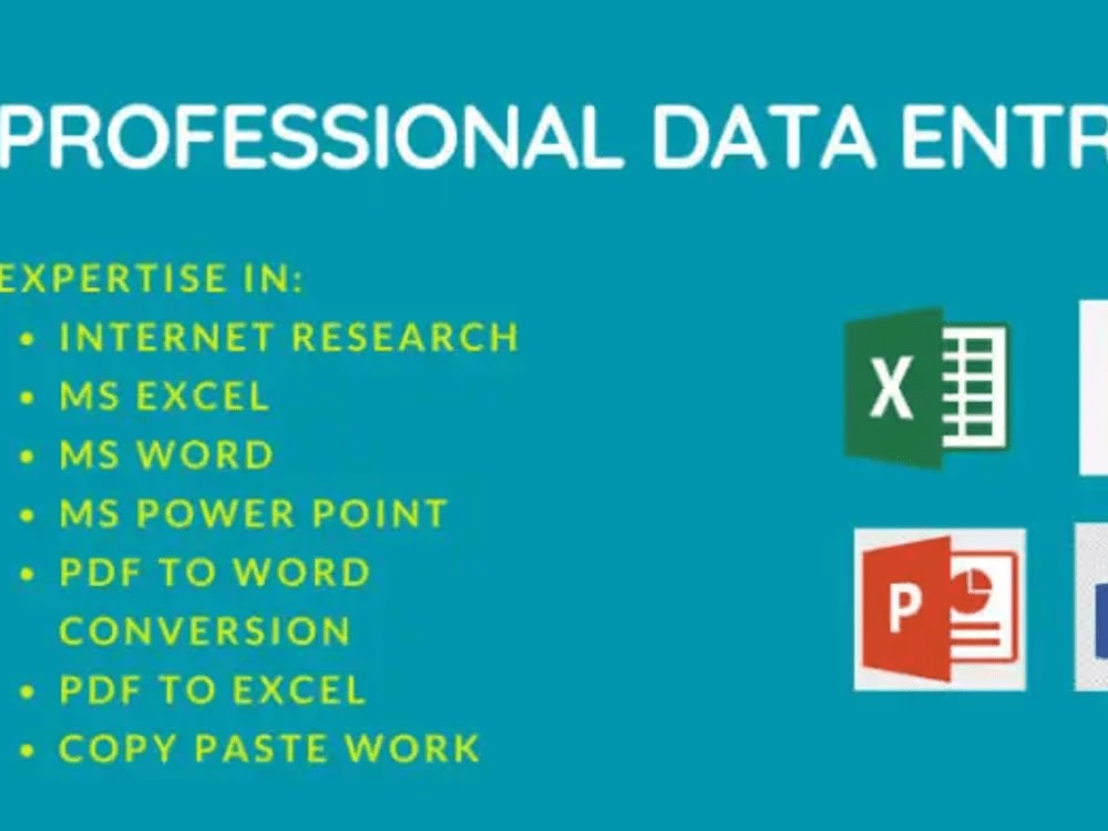Professional & Quick Data Entry Service,Copy Paste data entry 100% Accuracy | Upwork