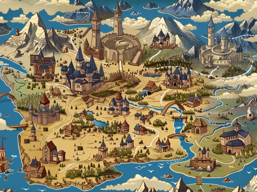 Draw high quality fantasy or real world vector maps | Upwork