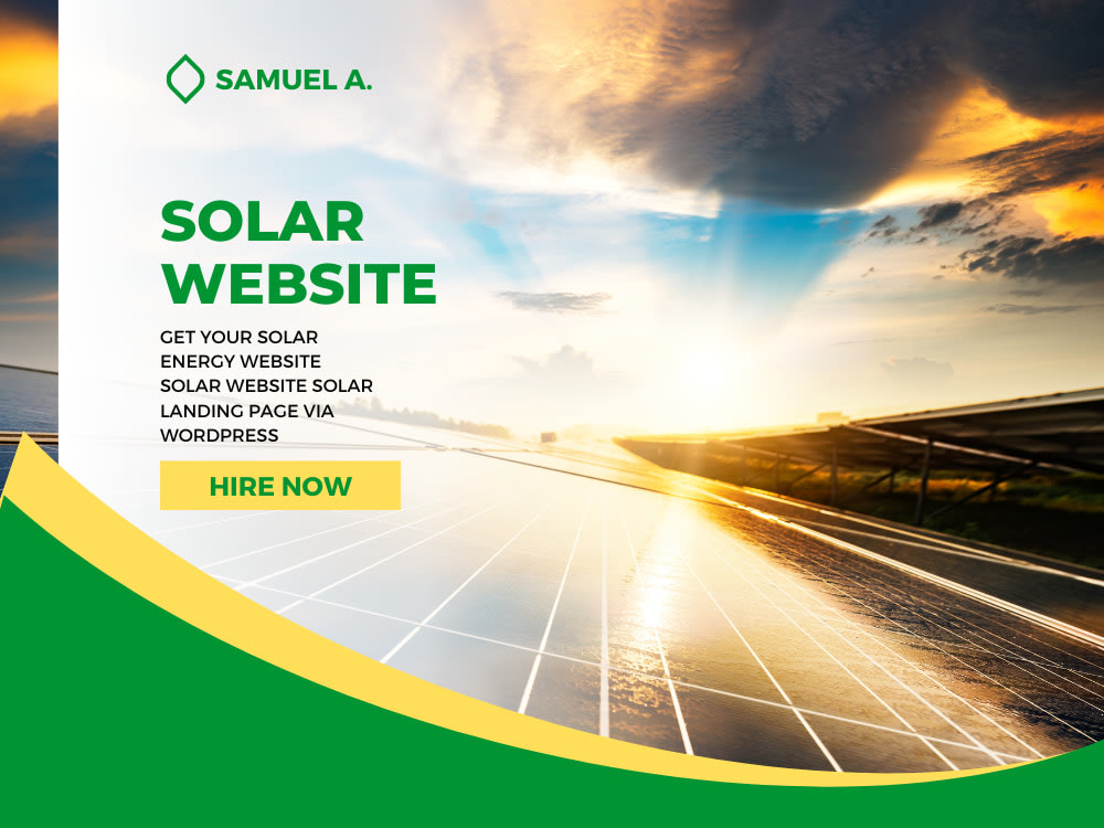 Solar energy website solar landing page via wordpress | Upwork