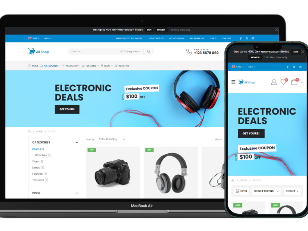 AllShop: Elevate Your Online Store With Multipurpose WooCommerce Theme | Upwork
