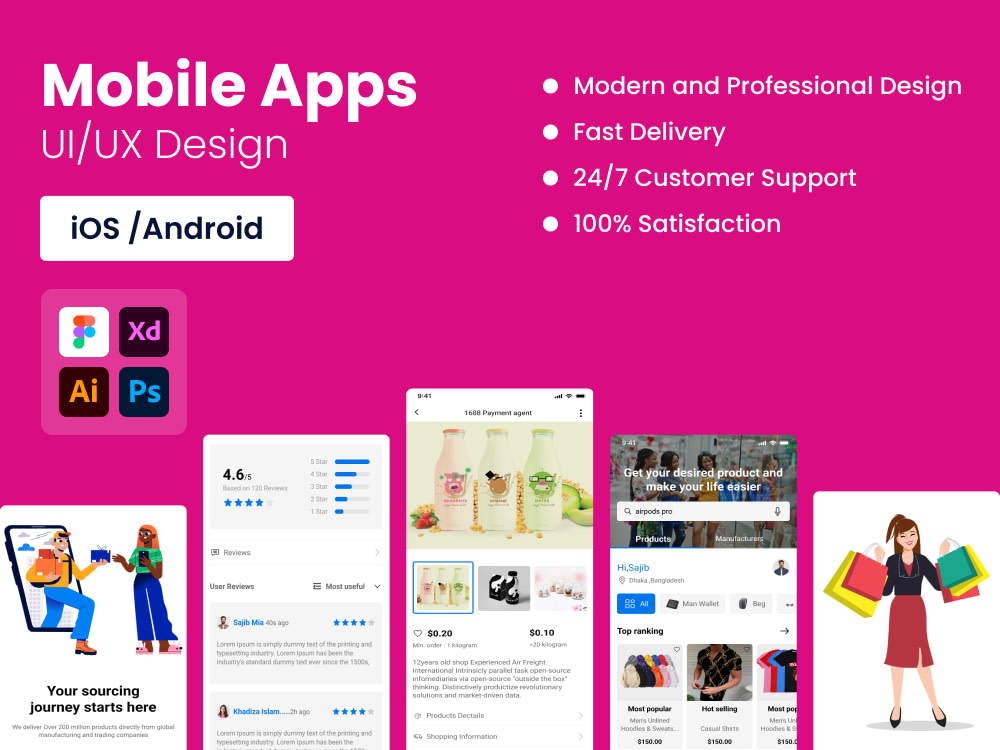 UI UX for mobile app with figma for IOS or android | Upwork