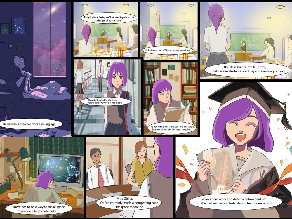 A Story Panel in Comic Style | Upwork