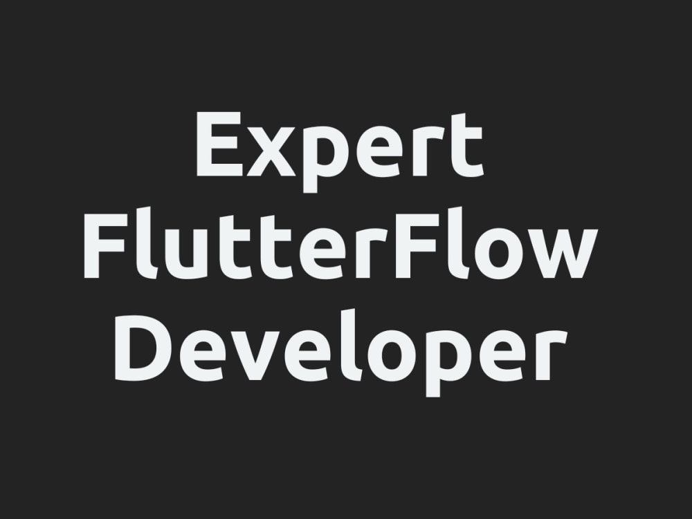 Flutterflow android and ios application | Upwork Flutterflow android and ios application | Upwork