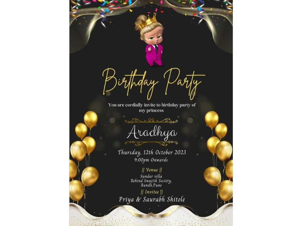 Unique birthday invitation card | Upwork