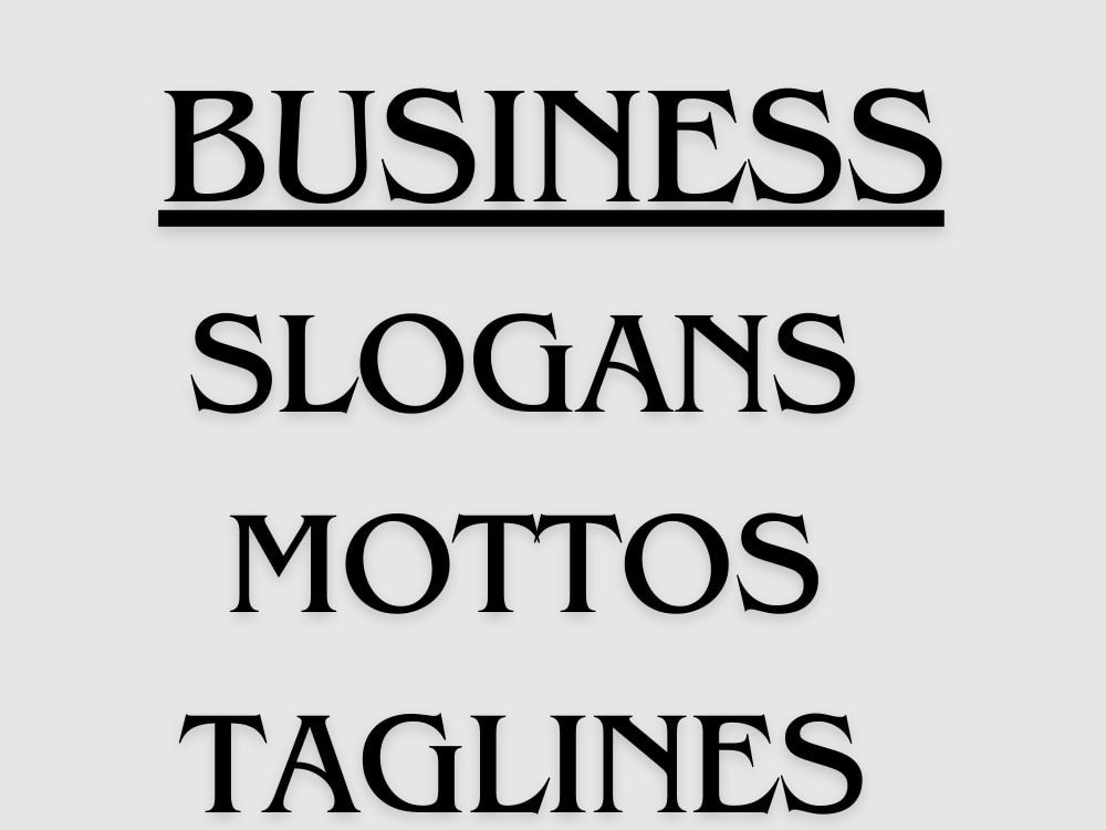 Premium Business Slogans, Mottos, or Taglines to Define Your Brand ...
