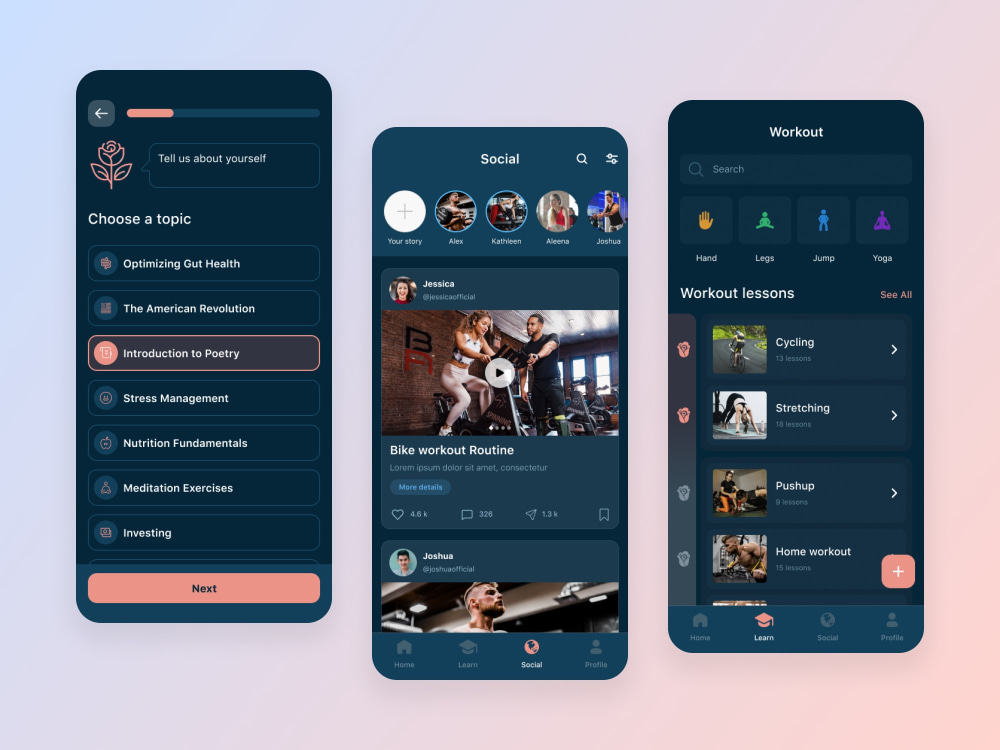 A professional Mobile app UI UX design for your iOS & Android | Upwork