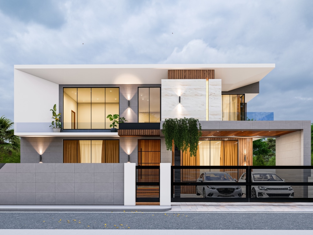 A fantastic 3D rendered exterior view/image for your house | Upwork