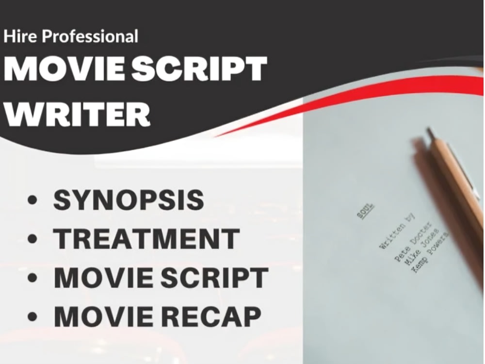 A screenwriter for screenplay, feature film, movie script ...