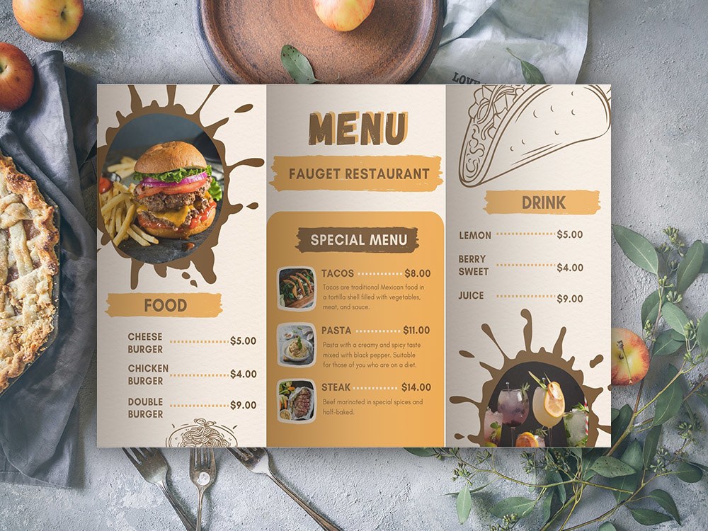 Attractive Restaurant menu design, food flyer or digital menu design ...