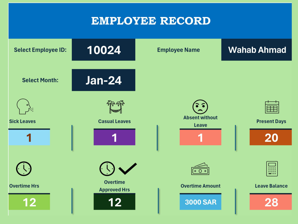 Custom employee tracking sheet with attendance and overtime | Upwork