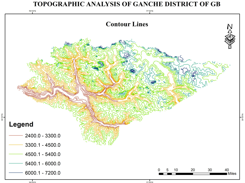 Perfect topographic Contouring map using ArcGIS and Qgis | Upwork