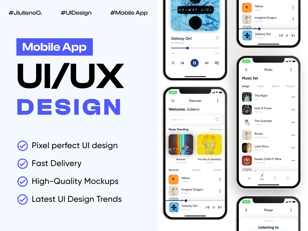 Eye catchy and modern UI design for your Mobile App project | Upwork
