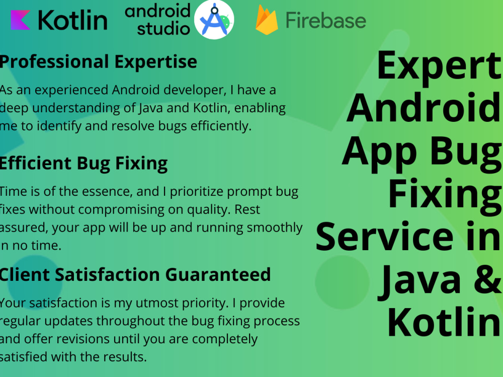 Expert Android Developer to Fix App Bugs with Precision & Efficiency!" | Upwork