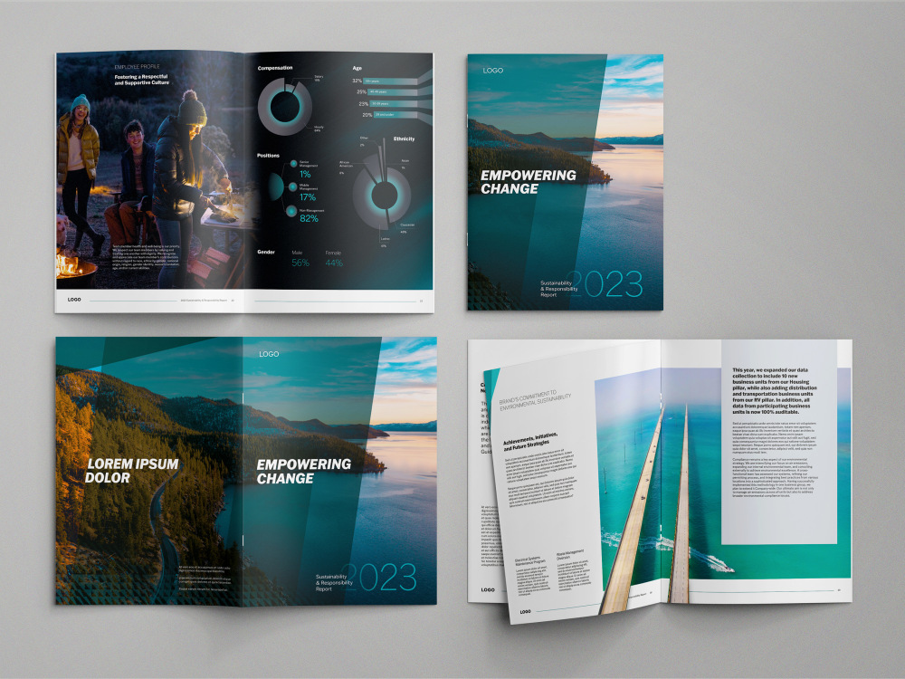 A brochure designed in minimal, contemporary and modern style | Upwork