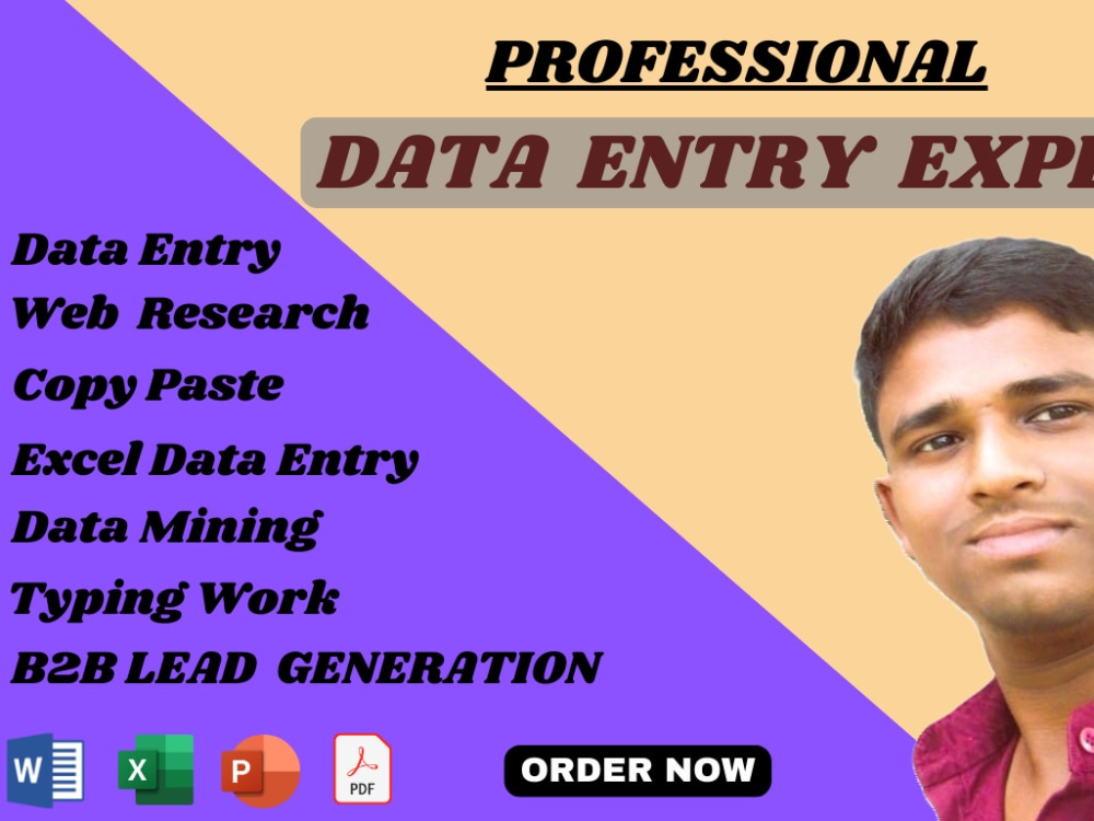 Data entry, web research, copy paste, quickly and accurately | Upwork