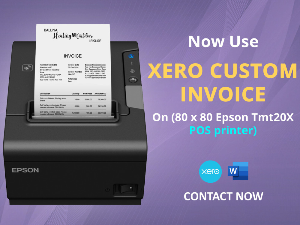 Xero custom invoice template design | Upwork