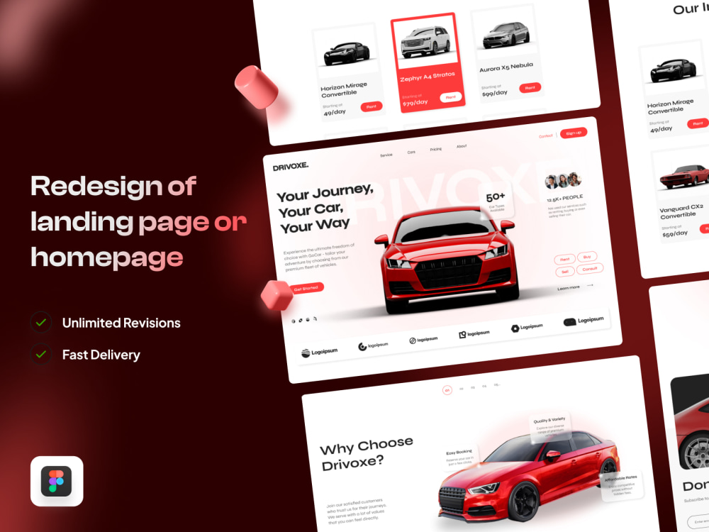 Redesign of your Landing page or Homepage, Responsive homepage Design ...