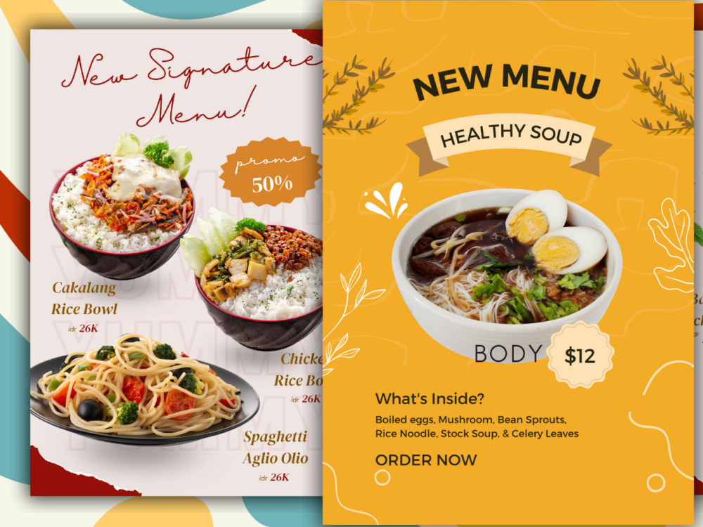 Unique and creative menu cards | Upwork