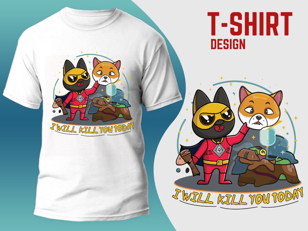 A Funny Cartoon T-shirt Design | Upwork