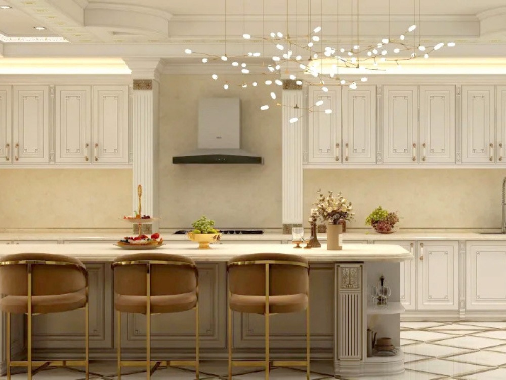 4K kitchen Modern design | 6k, 360 panorama view | Realistic 3d ...