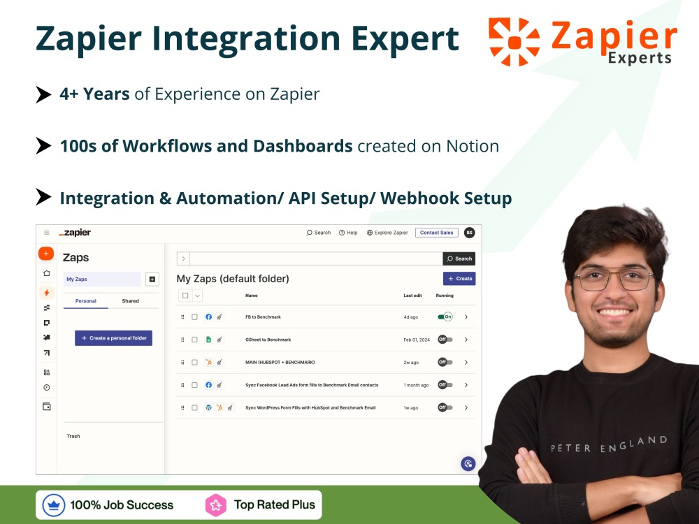 Zapier Expert for Advanced Business Workflow Automation| Zapier Integration | Upwork