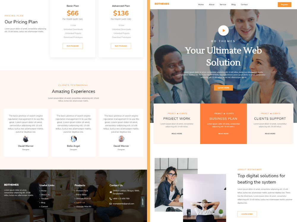 Responsive wordpress website design or redesign using elementor pro | Upwork