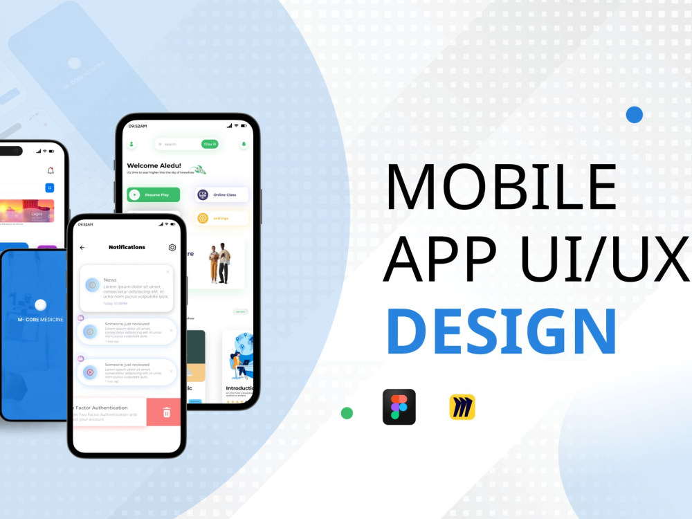 Unique mobile app screens UI UX in figma | Upwork