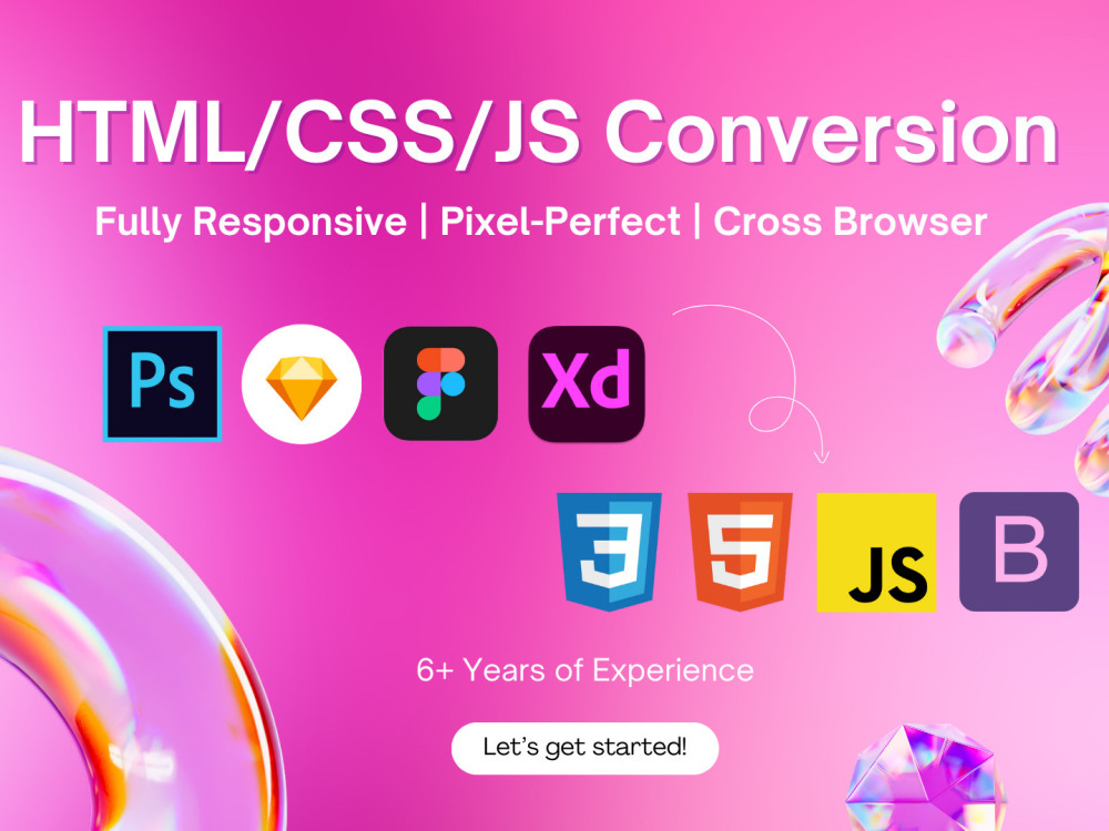Responsive HTML/CSS/JS developer, PSD|XD|Figma to HTML5/Bootstrap | Upwork Responsive HTML/CSS/JS developer, PSD|XD|Figma to HTML5/Bootstrap | Upwork
