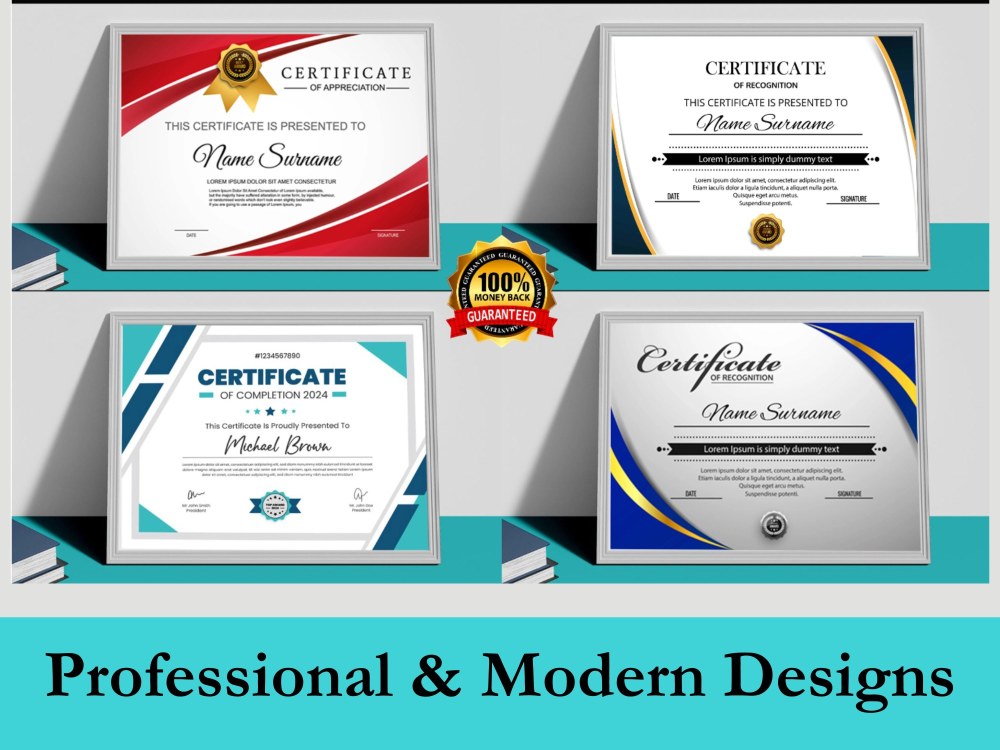 Custom Certificate, Diploma Certificate, Award Certificate of Modern ...