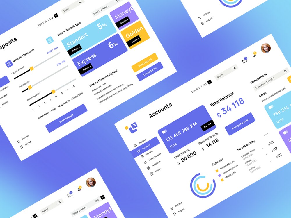 Web app design, Dashboard, Figma design, UI/UX design, Desktop app ...
