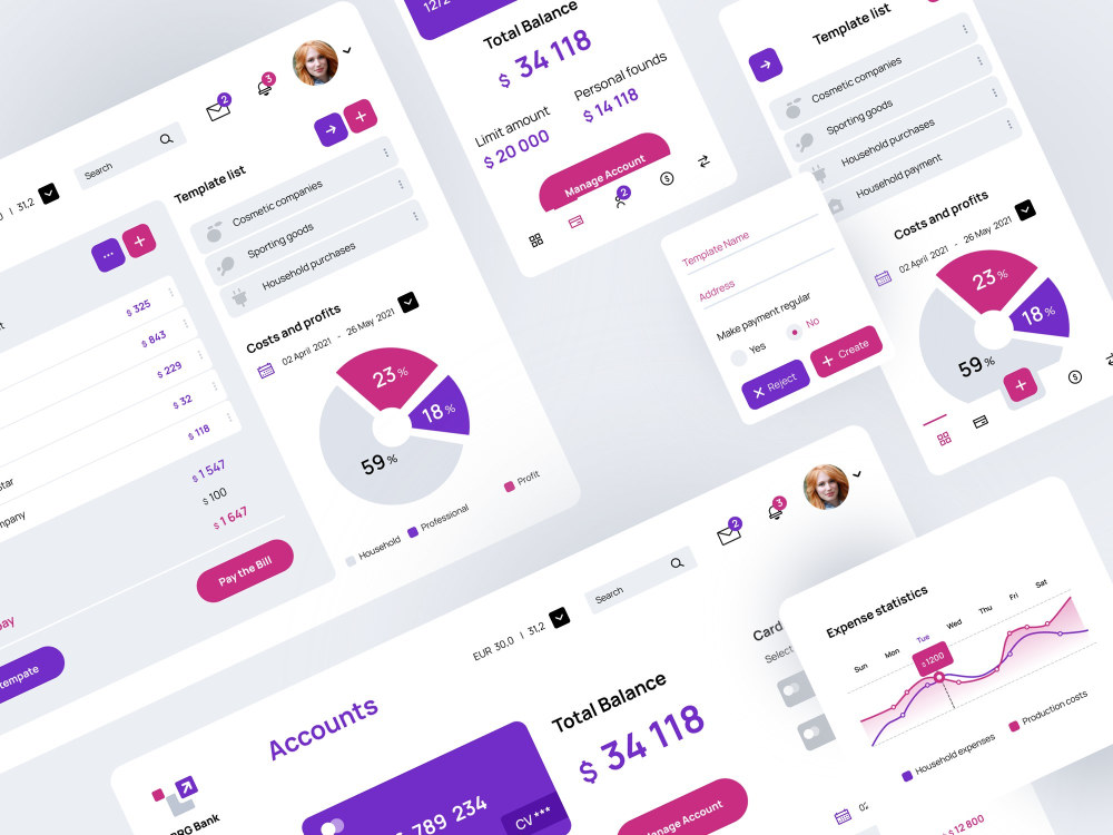 Modern, professional Web apps, Dashboard, UI/UX design, Desktop apps ...