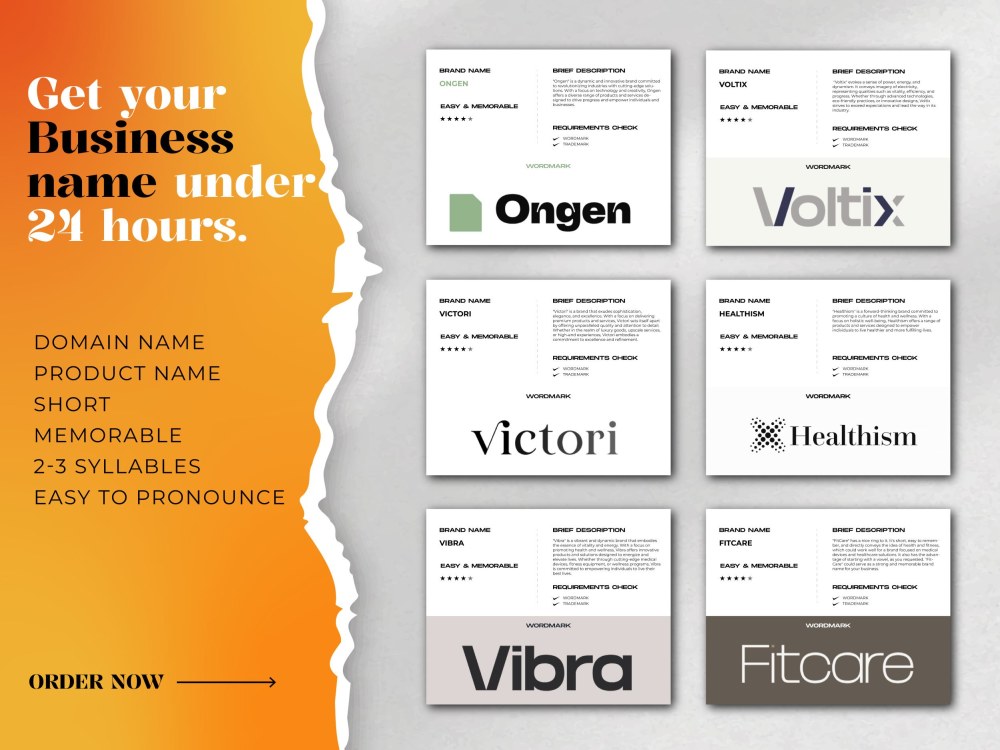 Short, Memorable Name for your business or brand with Domain Name. | Upwork