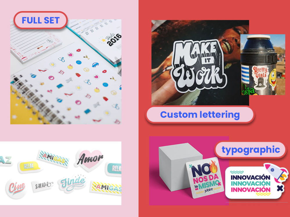 Eye-Catching Hand-Lettered Stickers: Boost Your Business Visibility ...