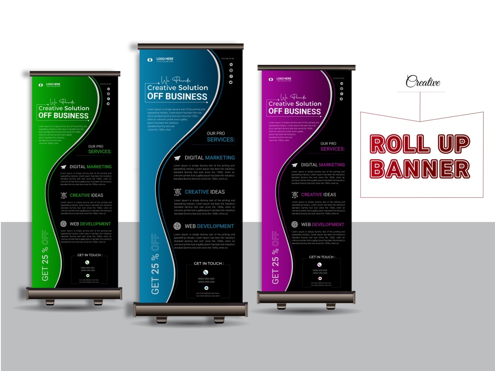 Eye Catching Roll-Up / Pull up Banner Design For Your Business. | Upwork