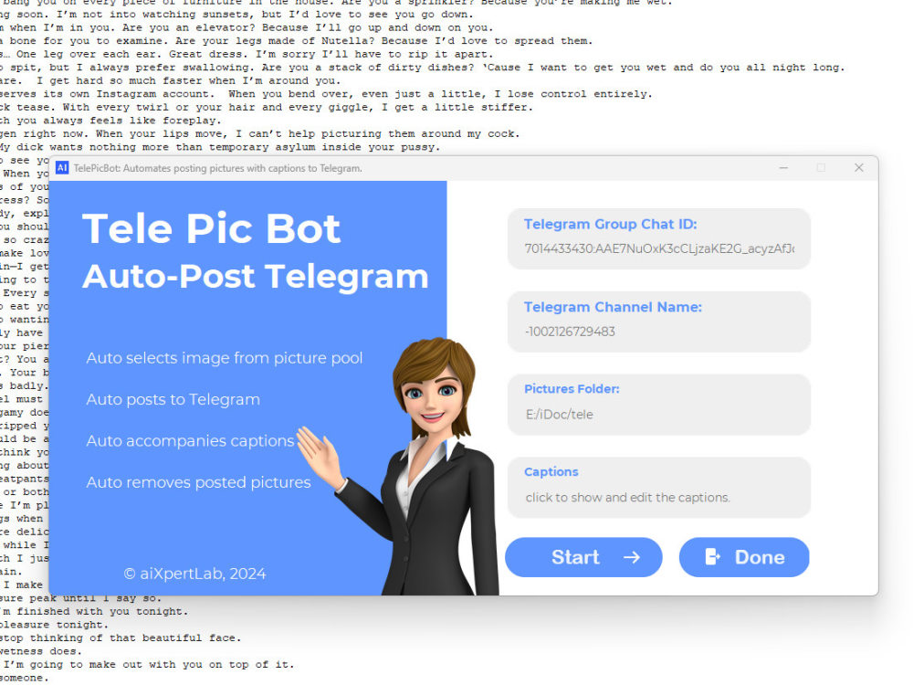 Automatically Post Pictures to Telegram with Captions | Upwork
