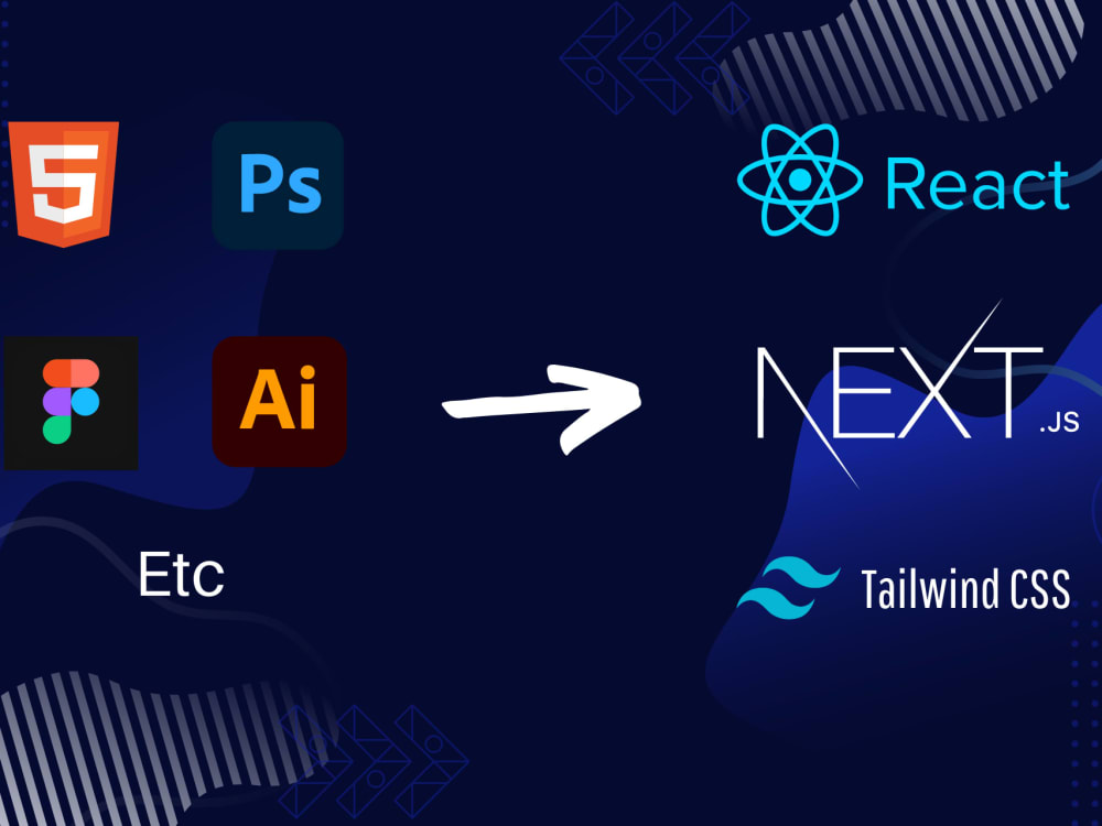 Conversion from PSD, XD, FIGMA to Html + Tailwind CSS | Upwork