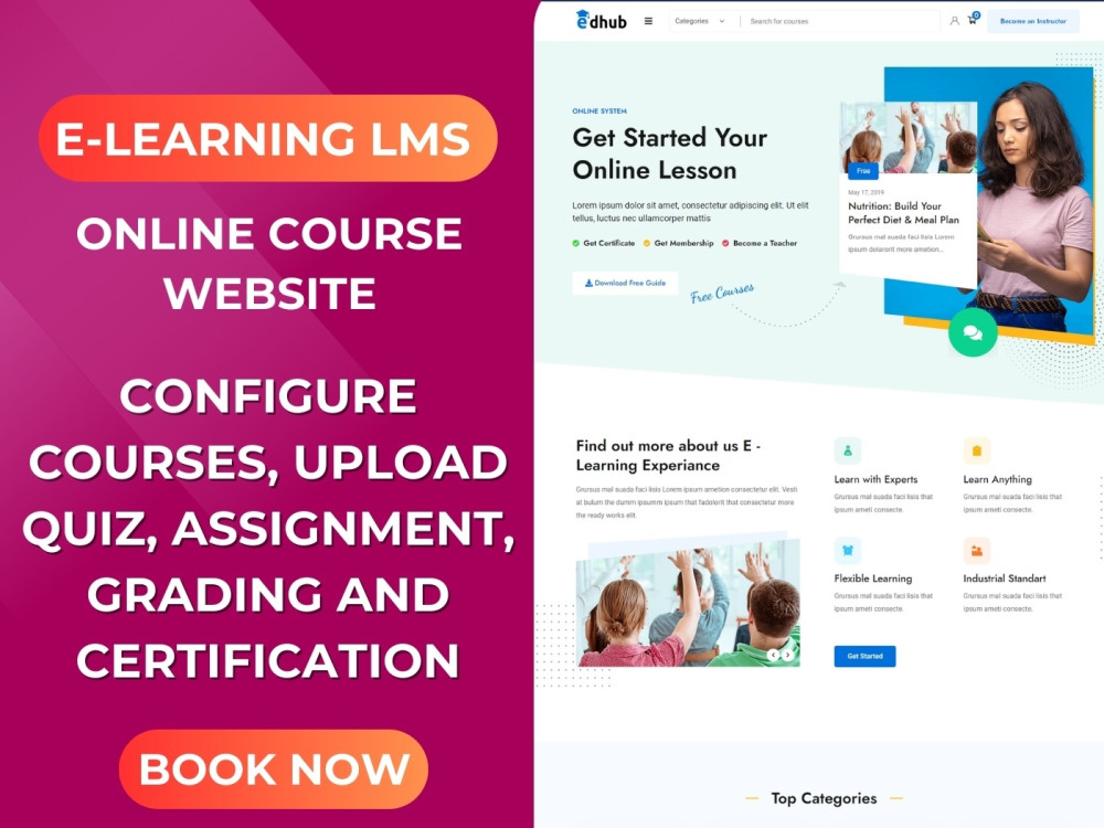 An eLearning WordPress website with Tutor LMS | LearnDash | Upwork
