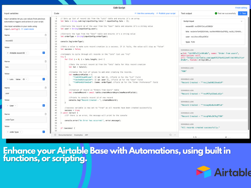 Expert Airtable Automations and Scripting by an Automation Export | Upwork