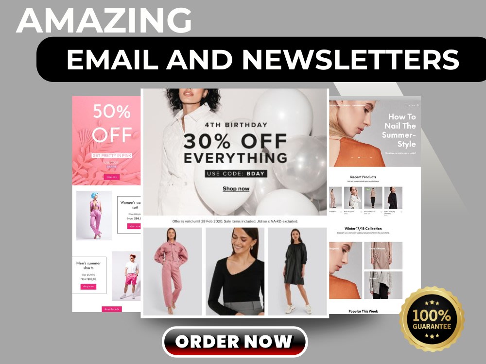 An amazing email Newsletters design for your business | Upwork