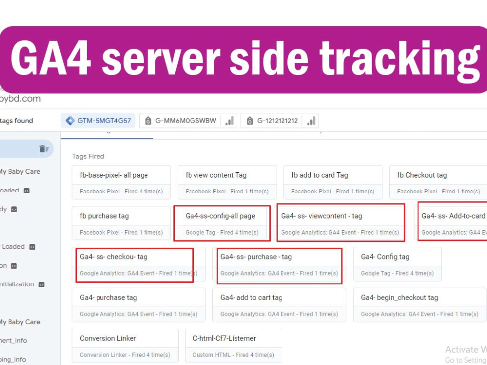 Google analytics 4 ga4 ecommerce conversion tracking by GTM | Upwork
