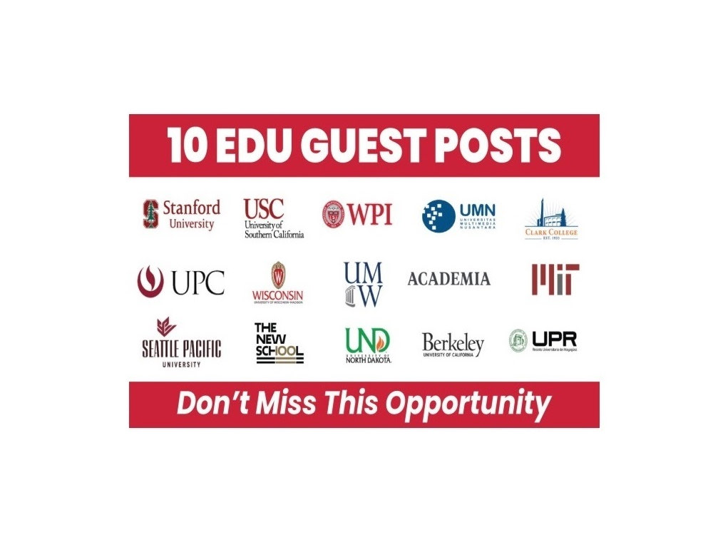 Write and Publish 10 High DA Edu Guest Posts On Top University | Upwork
